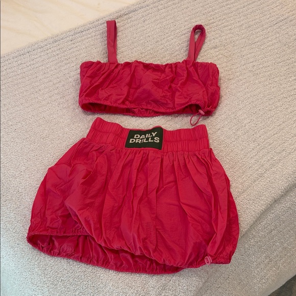 Daily Drills | Tops | Daily Drills Pink Bubble Set | Poshmark